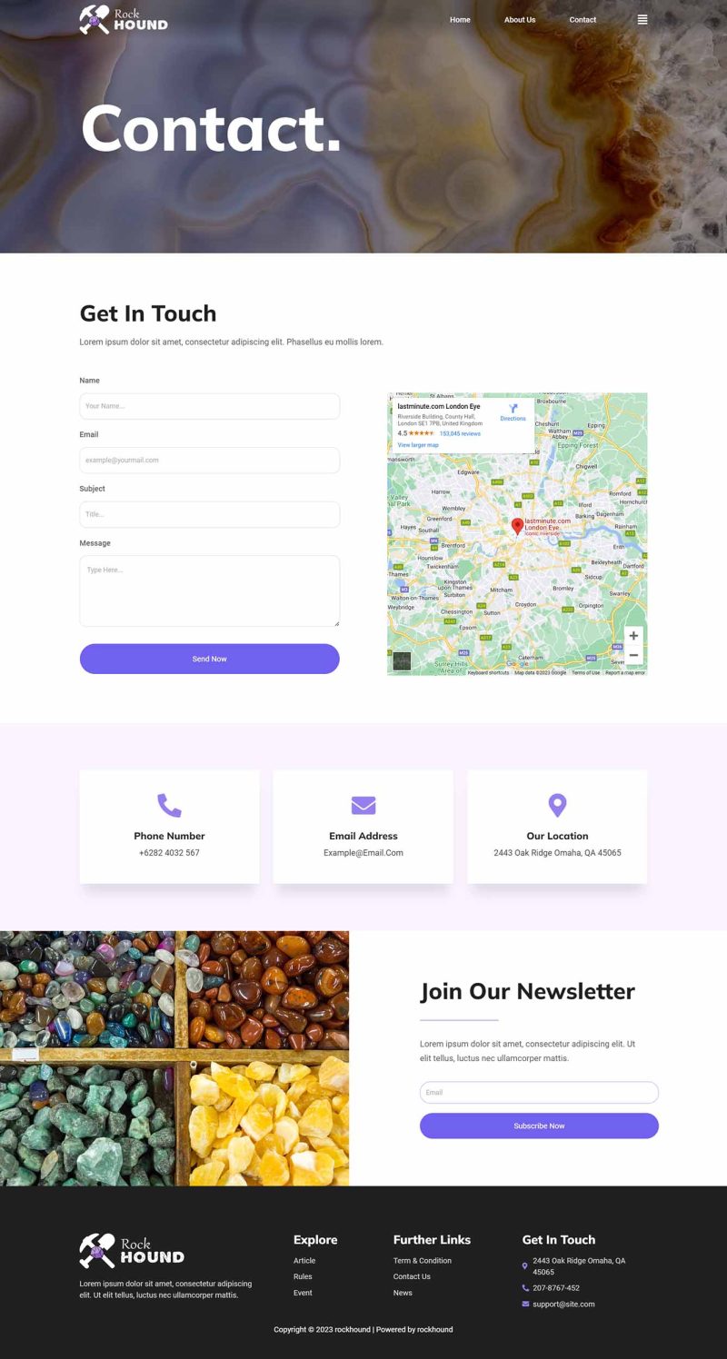Rockhound - Rock Hounding Community Club Elementor Template Kit by Kitpro