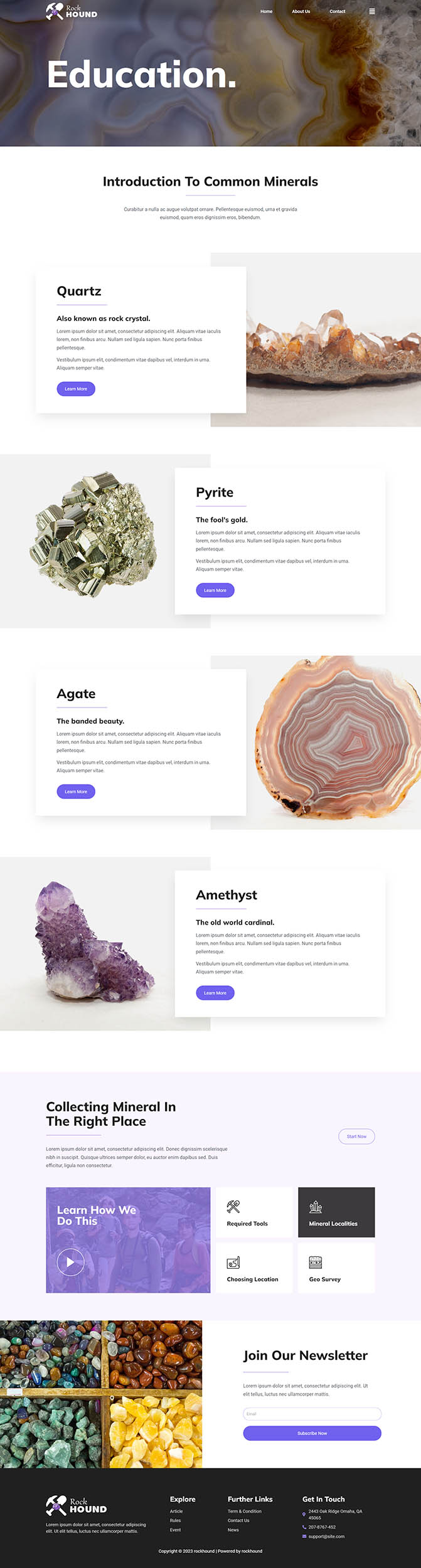 Rockhound - Rock Hounding Community Club Elementor Template Kit by Kitpro