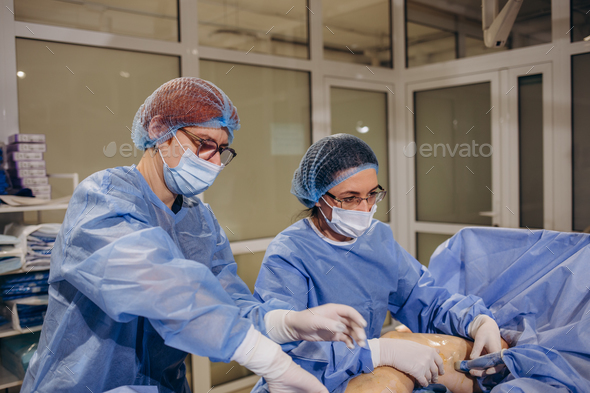 Processes of treatment of varicose veins. The patient is given local ...