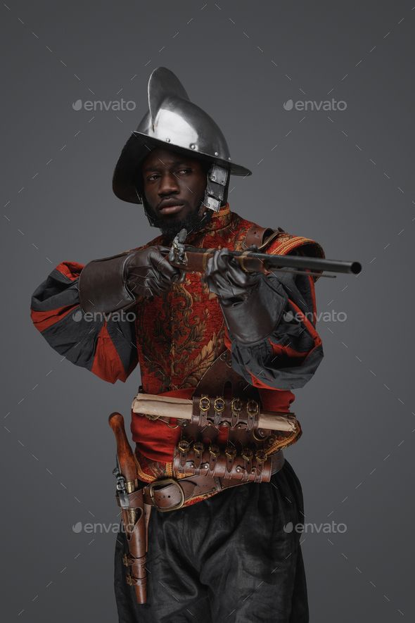Black soldier from reconstruction era in fight stance Stock Photo by ...