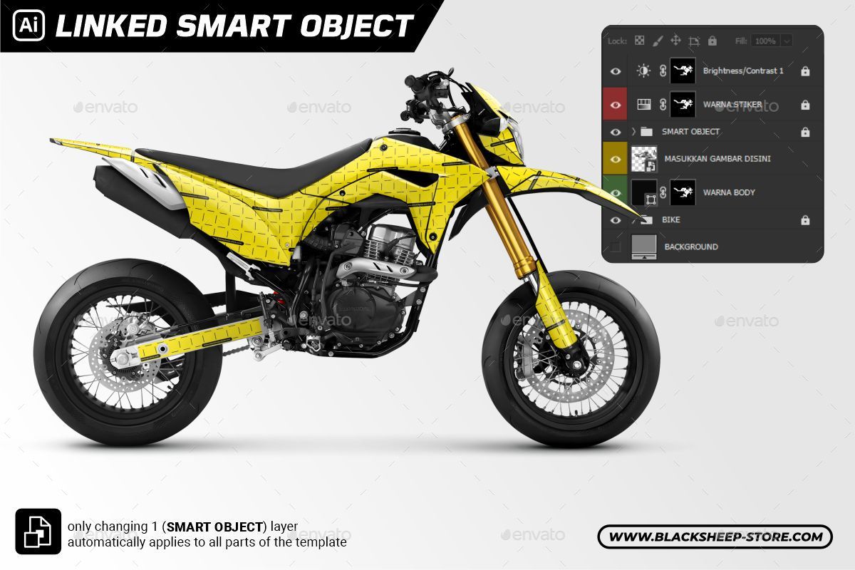 Mockup Honda Crf 150 L Supermoto, Graphics | GraphicRiver