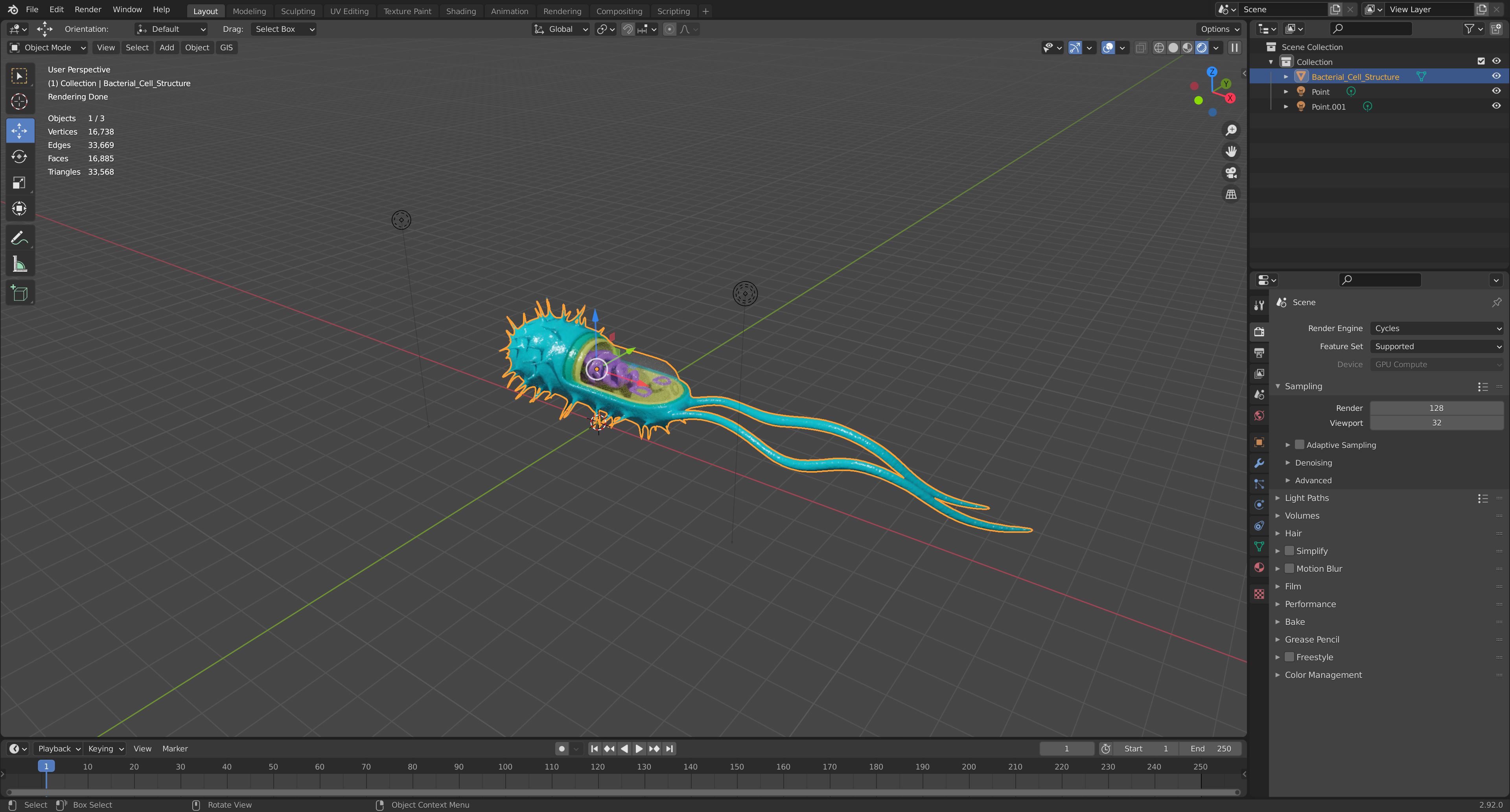 Bacterial Cell Structure by Onur3D | 3DOcean