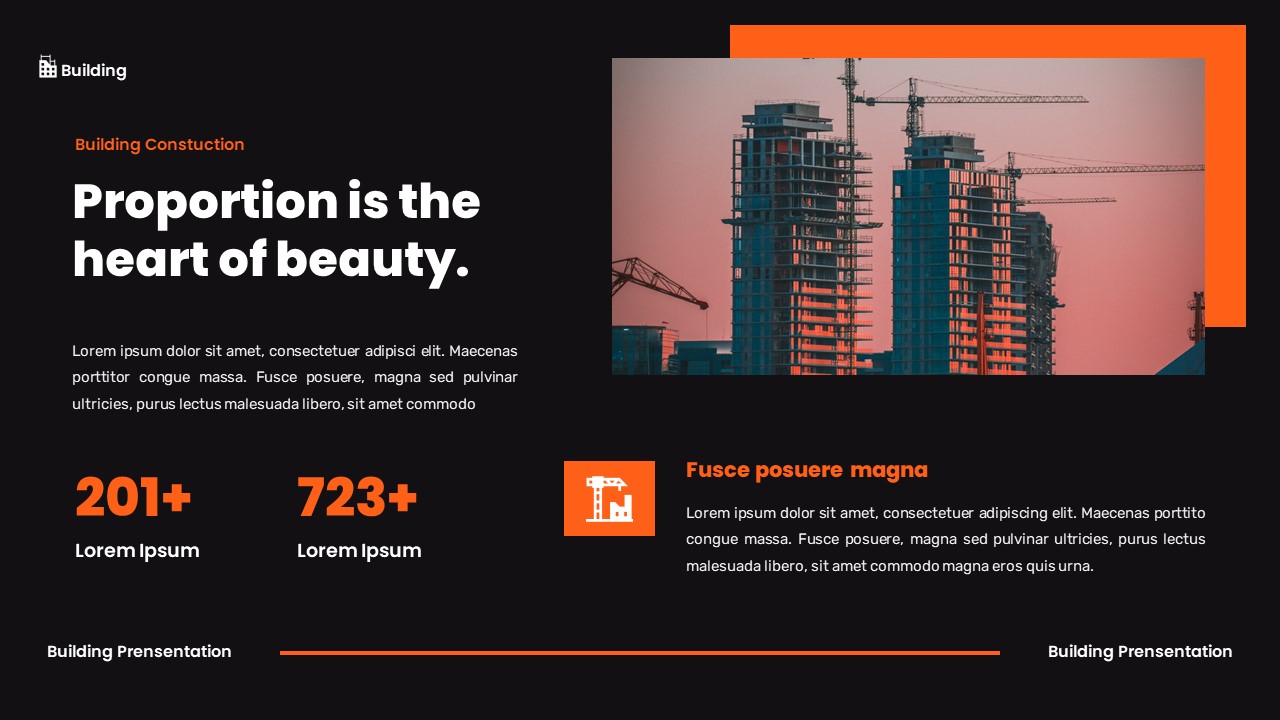Building - Construction Powerpoint Template, Presentation Templates