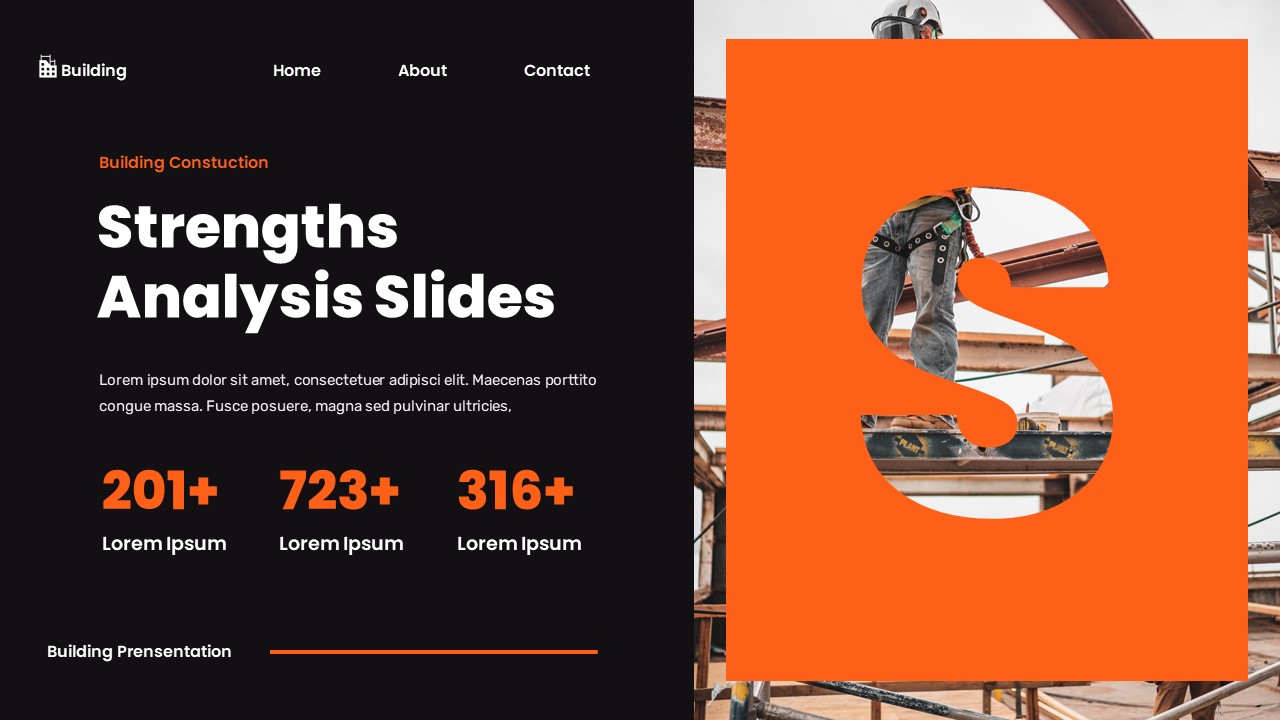 Building - Construction Powerpoint Template, Presentation Templates