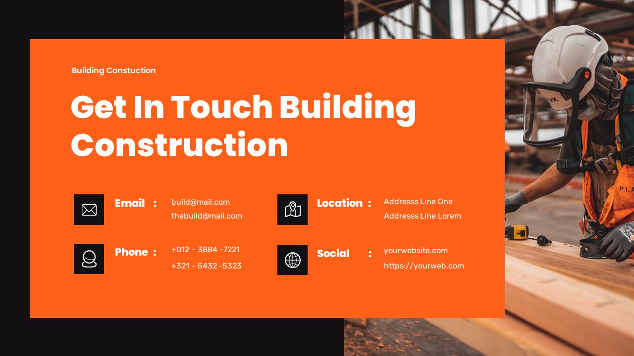 Building - Construction Powerpoint Template, Presentation Templates