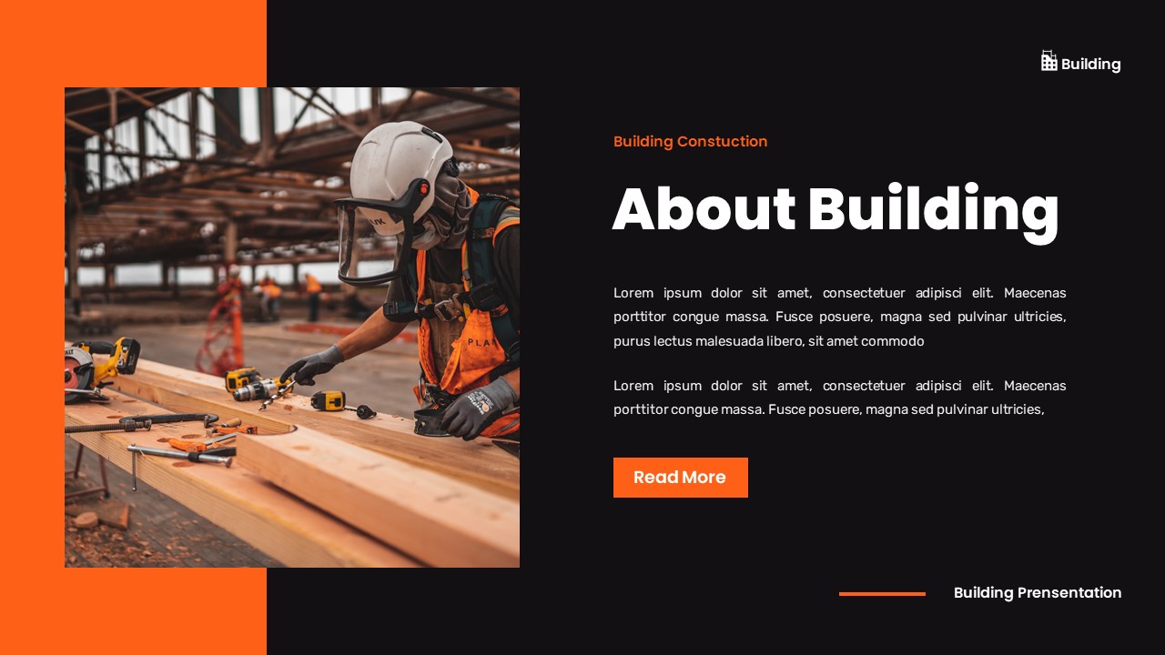 Building - Construction Powerpoint Template, Presentation Templates