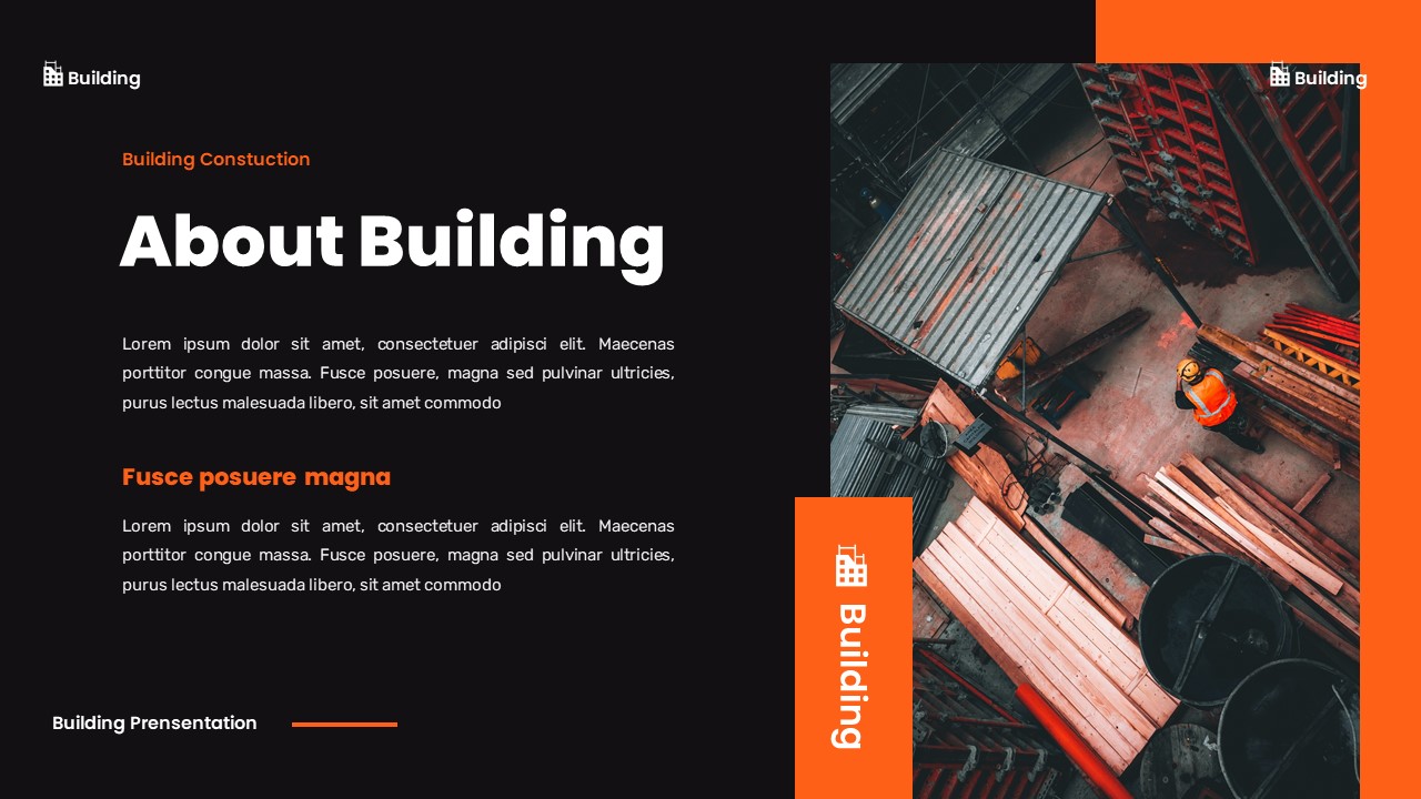 Building - Construction Powerpoint Template, Presentation Templates