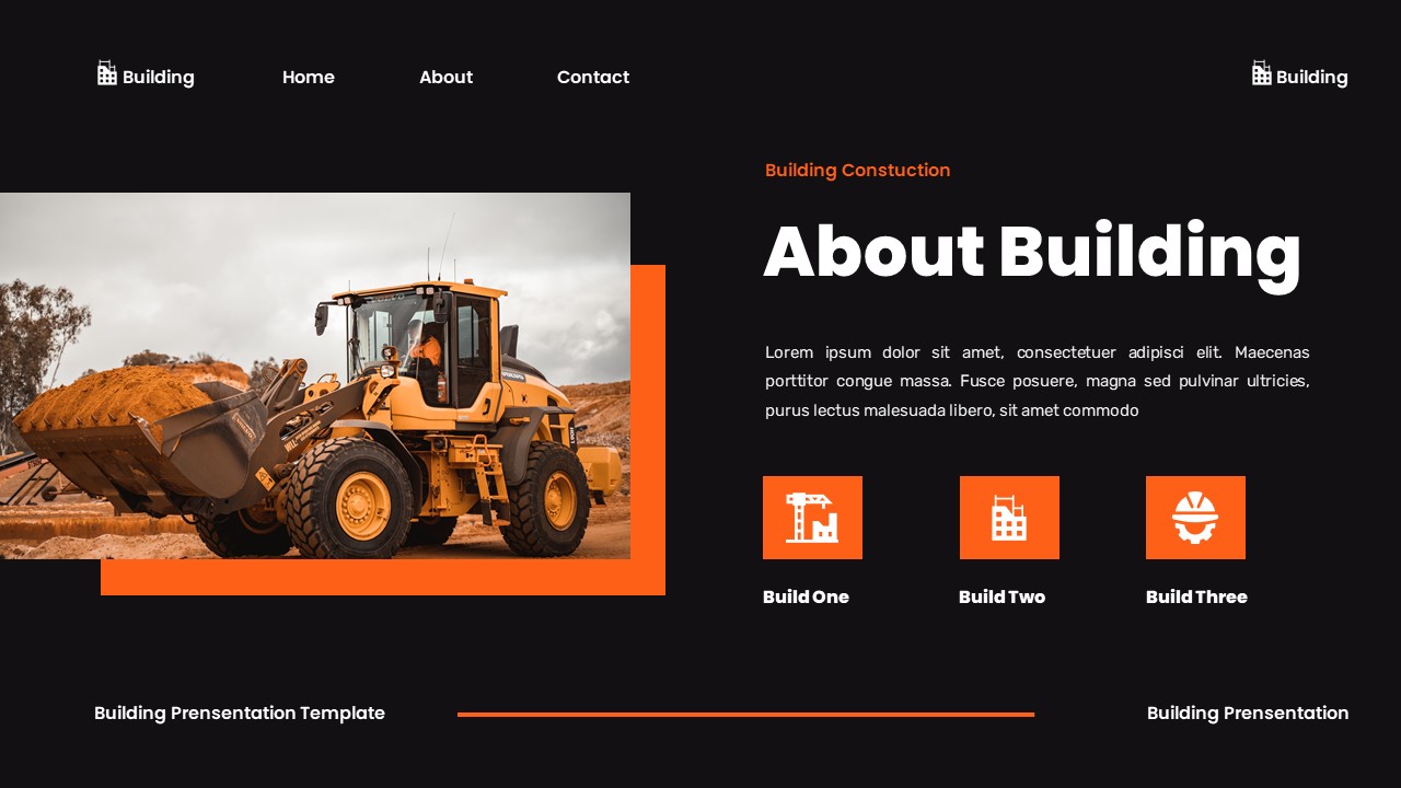 Building - Construction Powerpoint Template, Presentation Templates