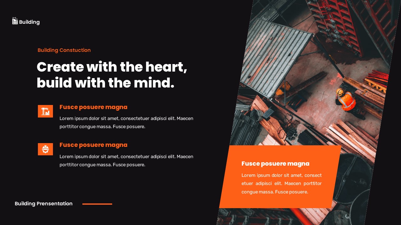 Building - Construction Powerpoint Template, Presentation Templates