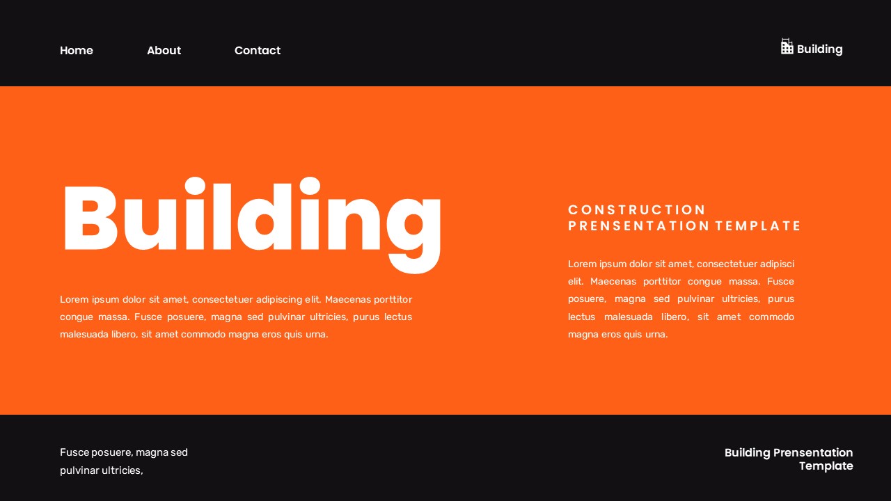 Building - Construction Google Slides Template, Presentation Templates