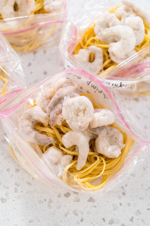 Frozen shrimp scampi meal prep Stock Photo by arina-habich | PhotoDune