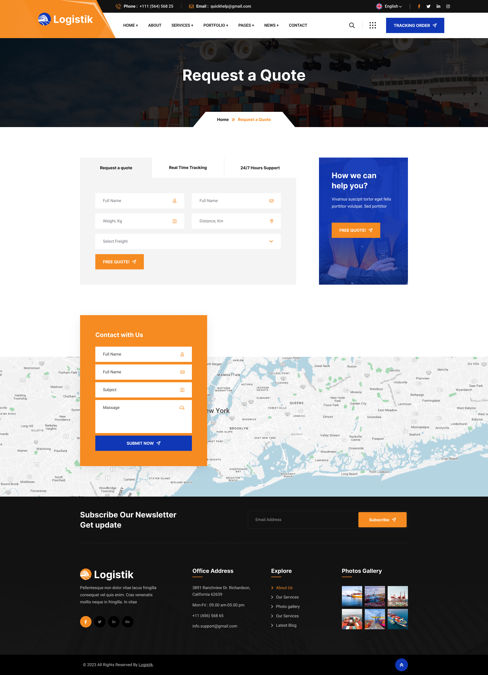 Logistik - Transport and Logistics Figma Template by templatebucket