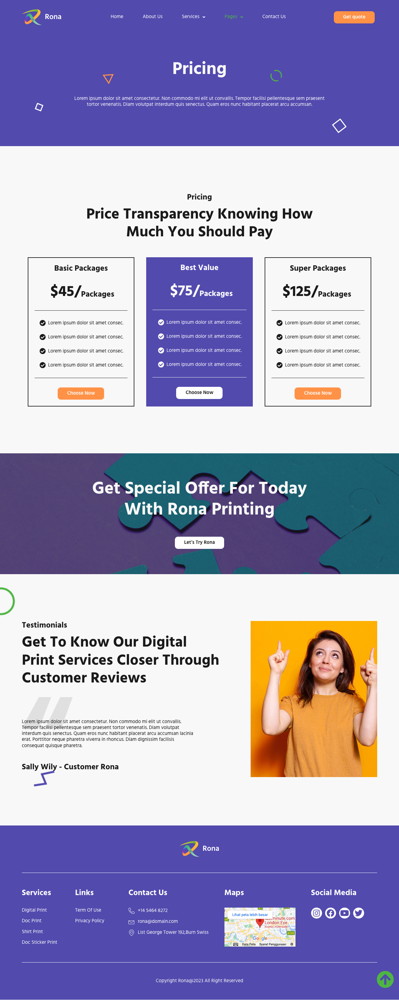 Rona - Digital Printing Service Template Kit by antstheme | ThemeForest