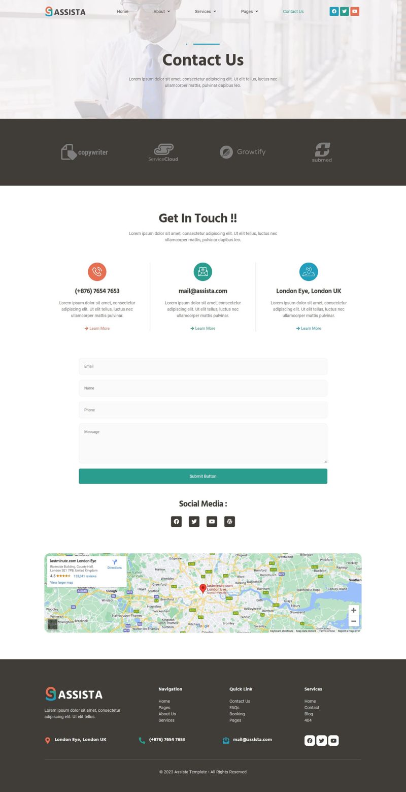 Assista - Virtual Assistant Service Elementor Template Kit by Kitpro