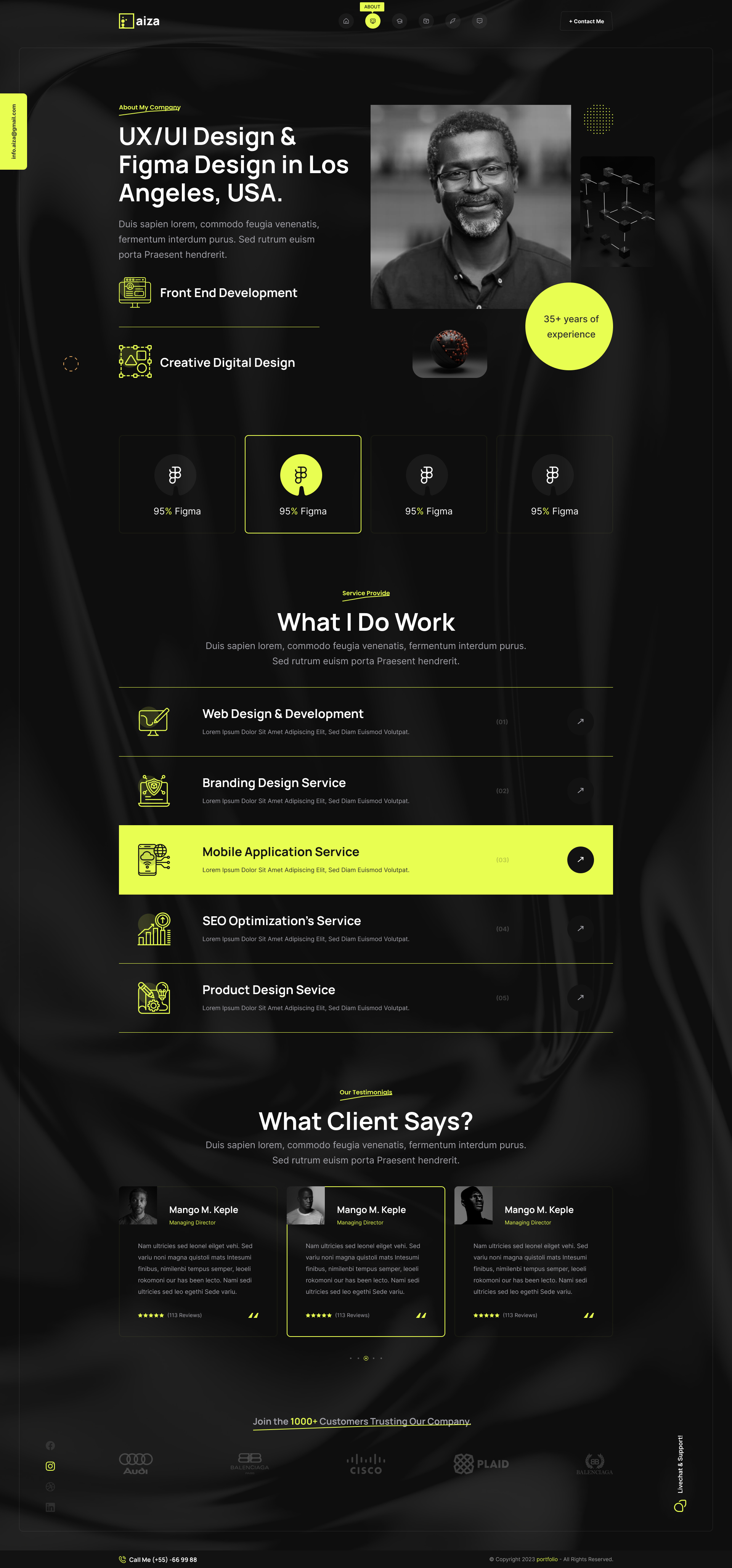 Aiza - Personal Portfolio Figma Template by creativemela | ThemeForest