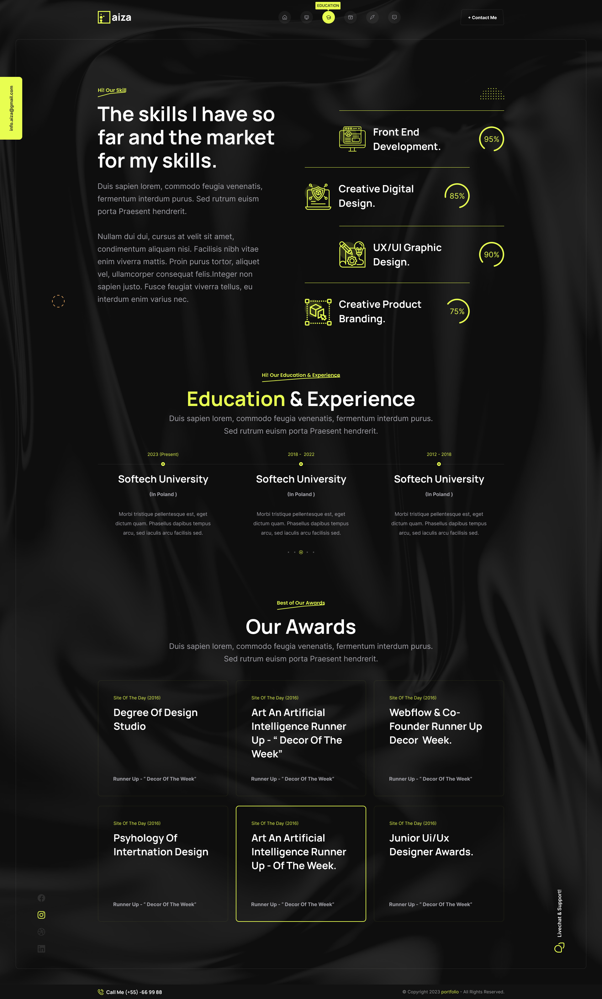 Aiza - Personal Portfolio Figma Template by creativemela | ThemeForest