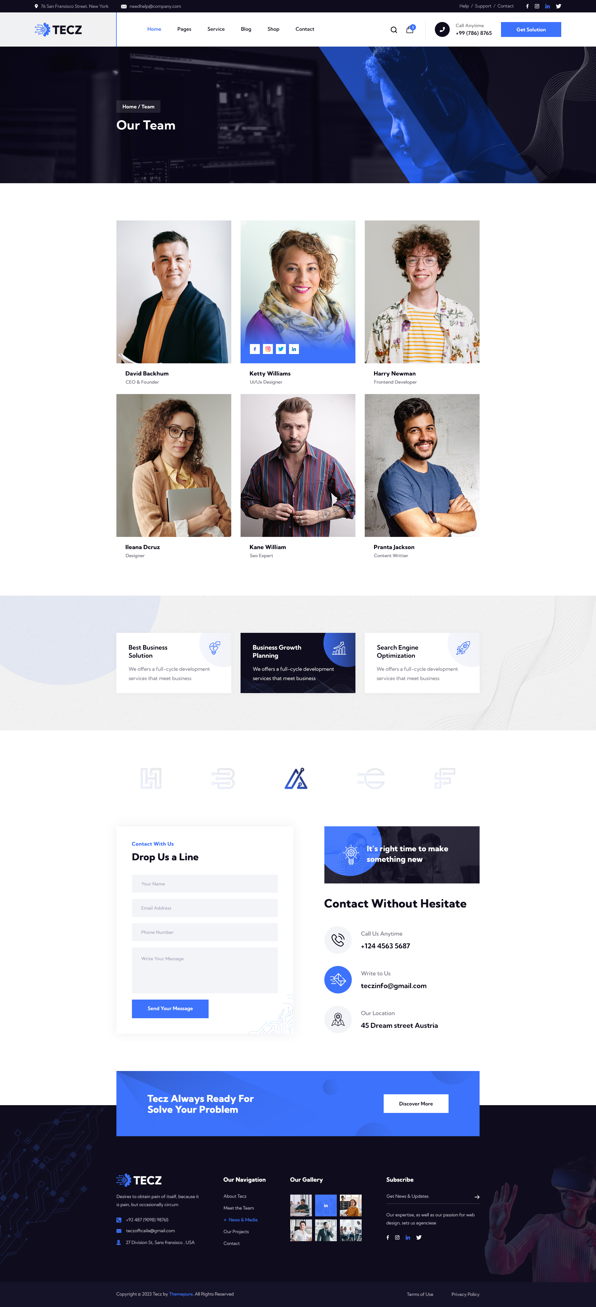 Tecz – IT Solutions & Technology PSD Template by Theme_Pure | ThemeForest