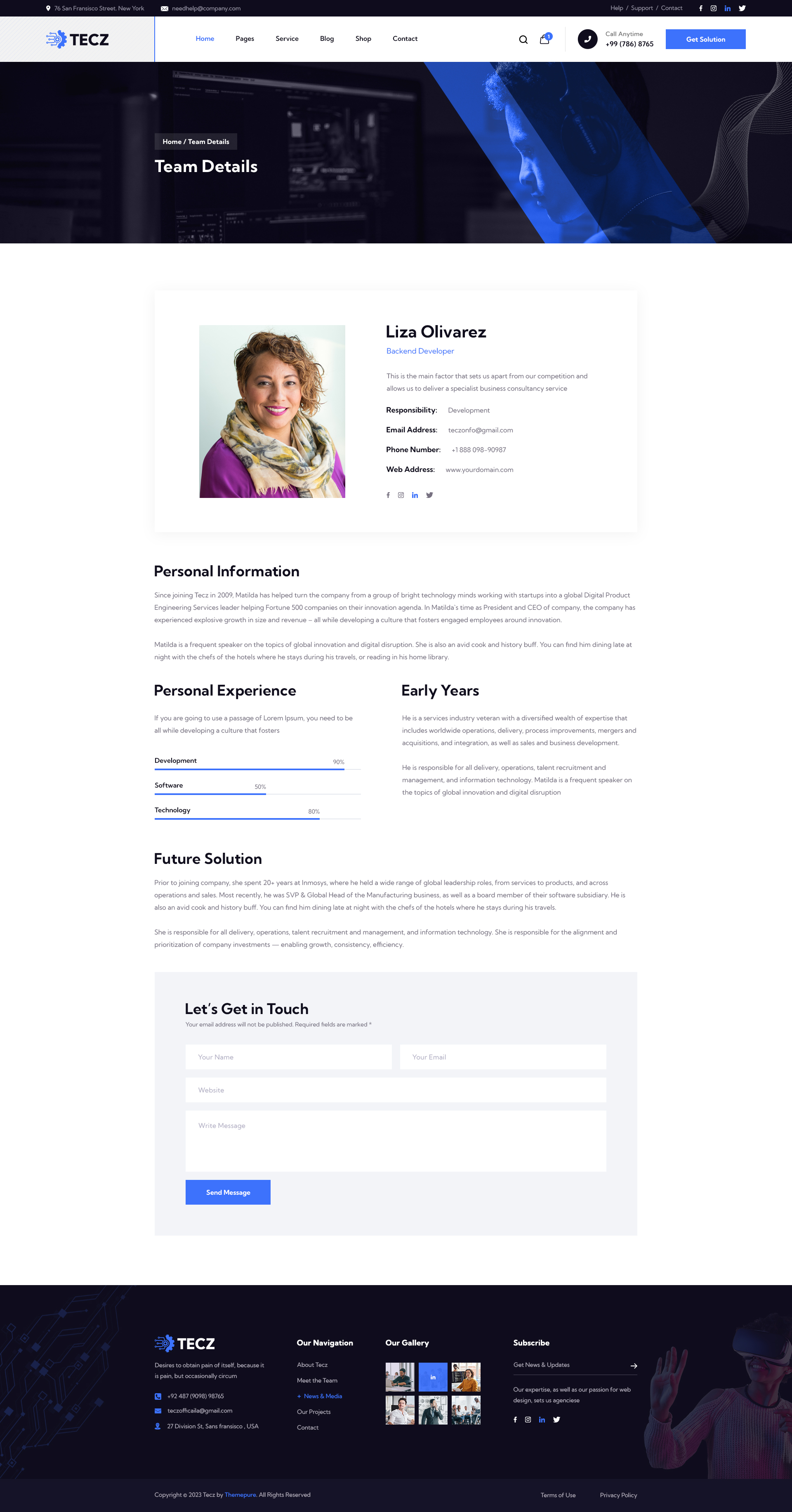 Tecz – IT Solutions & Technology PSD Template by Theme_Pure | ThemeForest