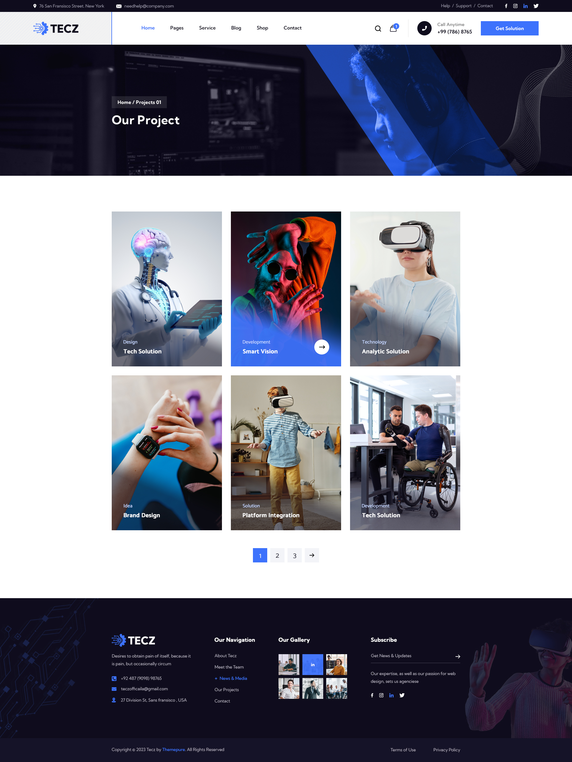 Tecz – IT Solutions & Technology PSD Template by Theme_Pure | ThemeForest