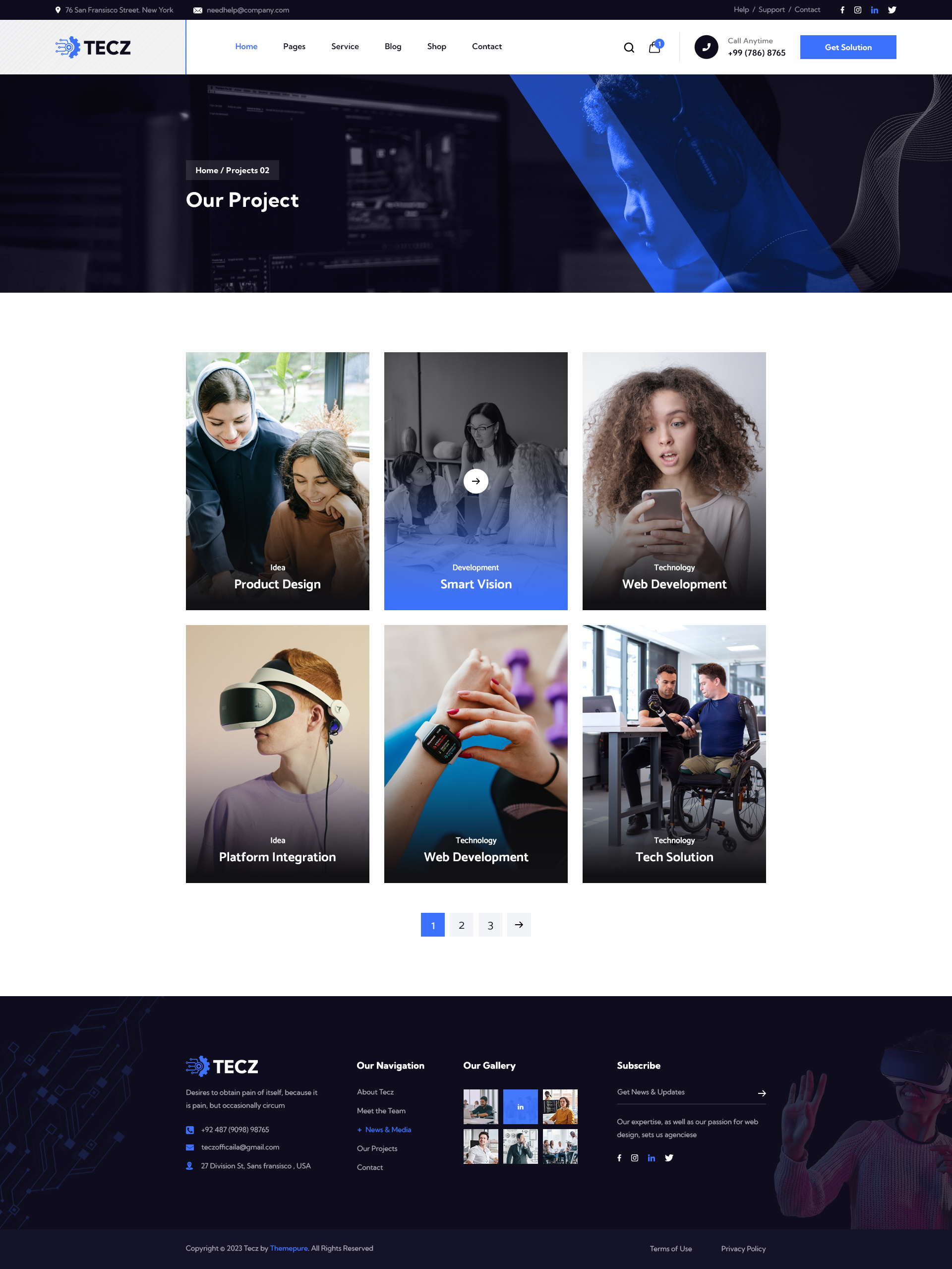 Tecz – IT Solutions & Technology PSD Template by Theme_Pure | ThemeForest