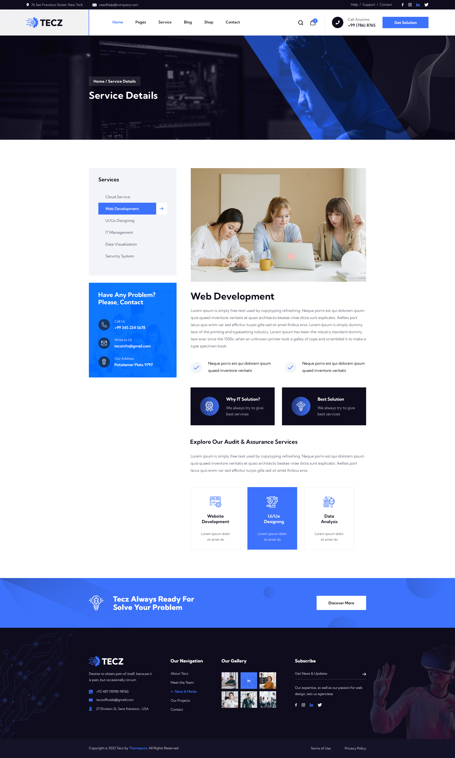 Tecz – IT Solutions & Technology PSD Template by Theme_Pure | ThemeForest
