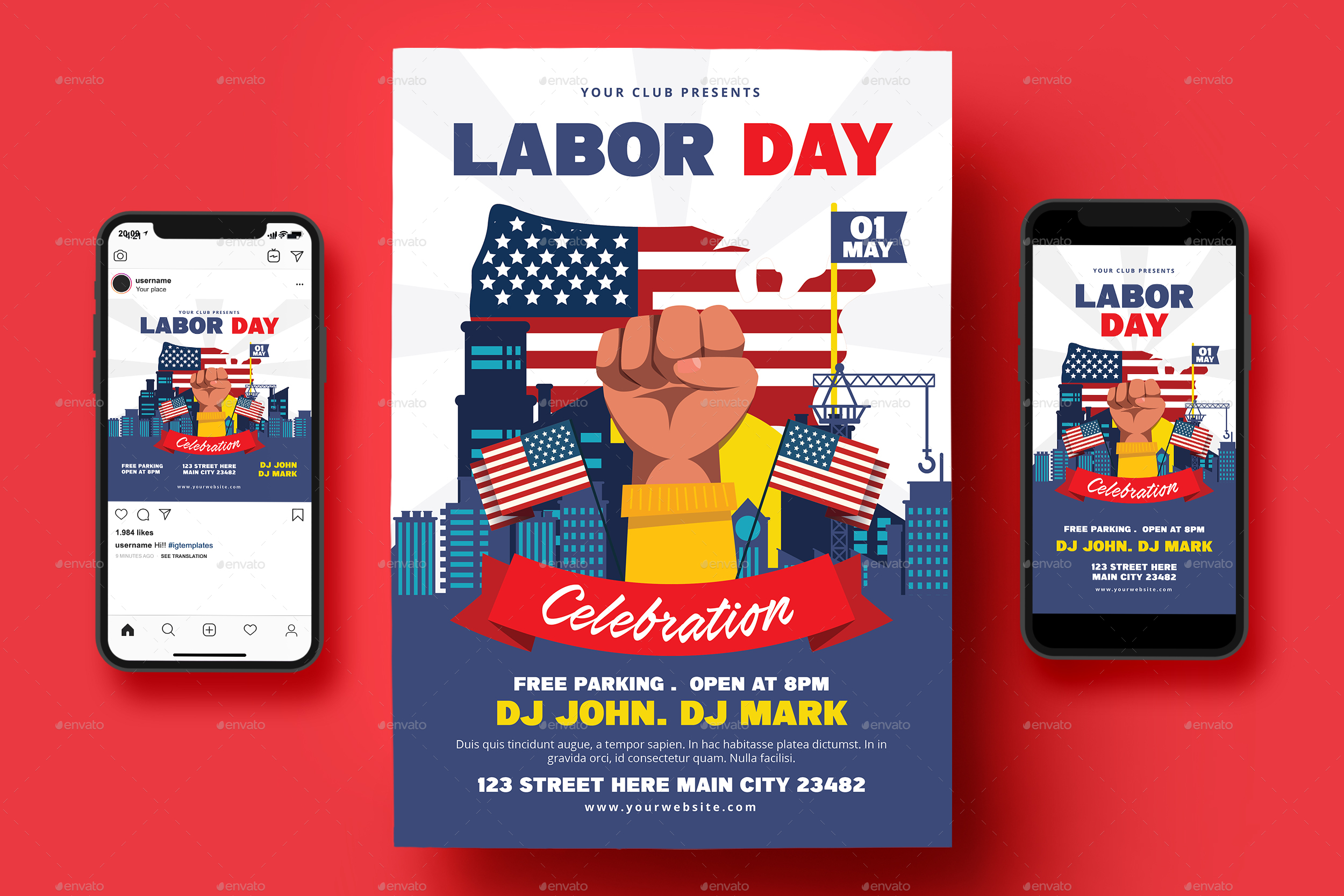 Labor Day Flyer, Print Templates | GraphicRiver