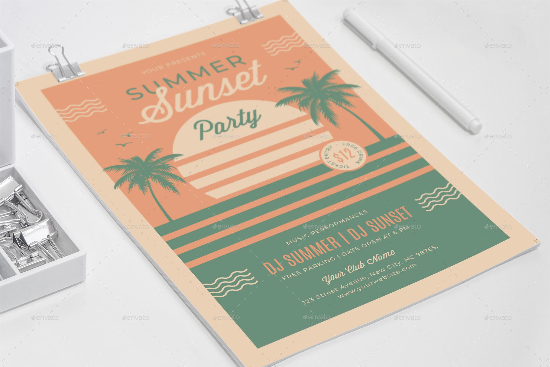 Summer Sunset Party by me55enjah | GraphicRiver
