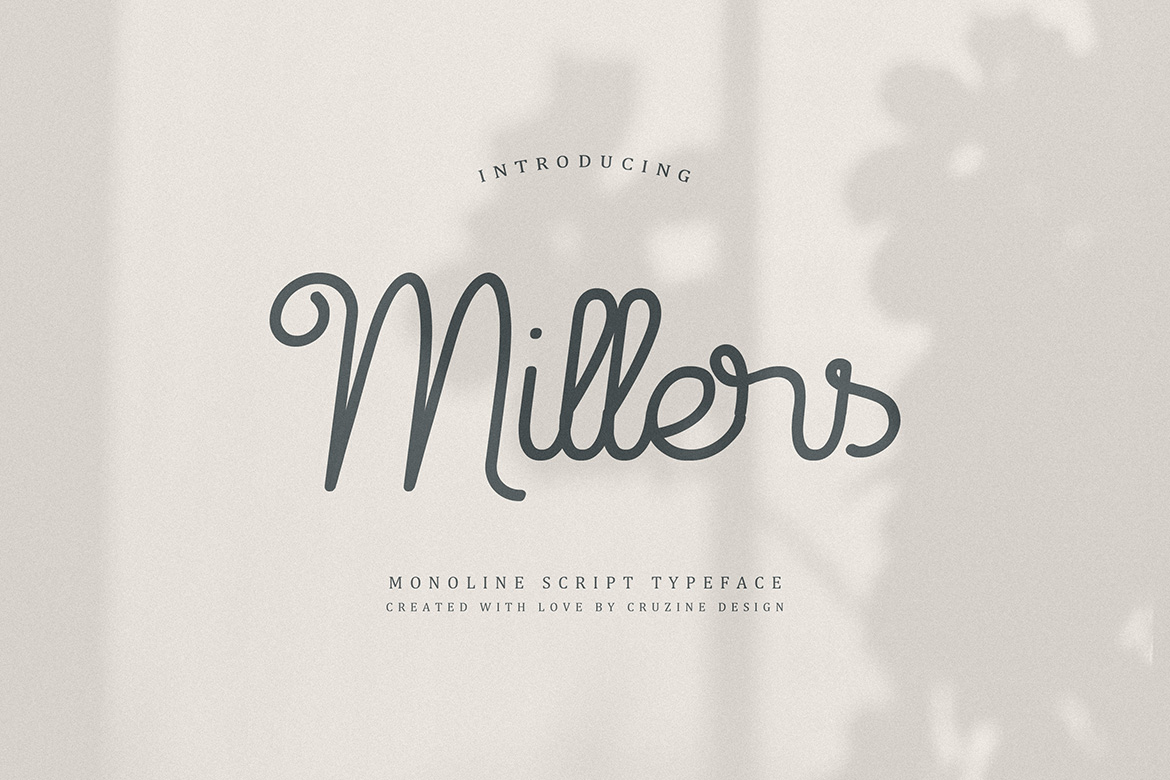 Millers Retro Monoline Script, Fonts | GraphicRiver
