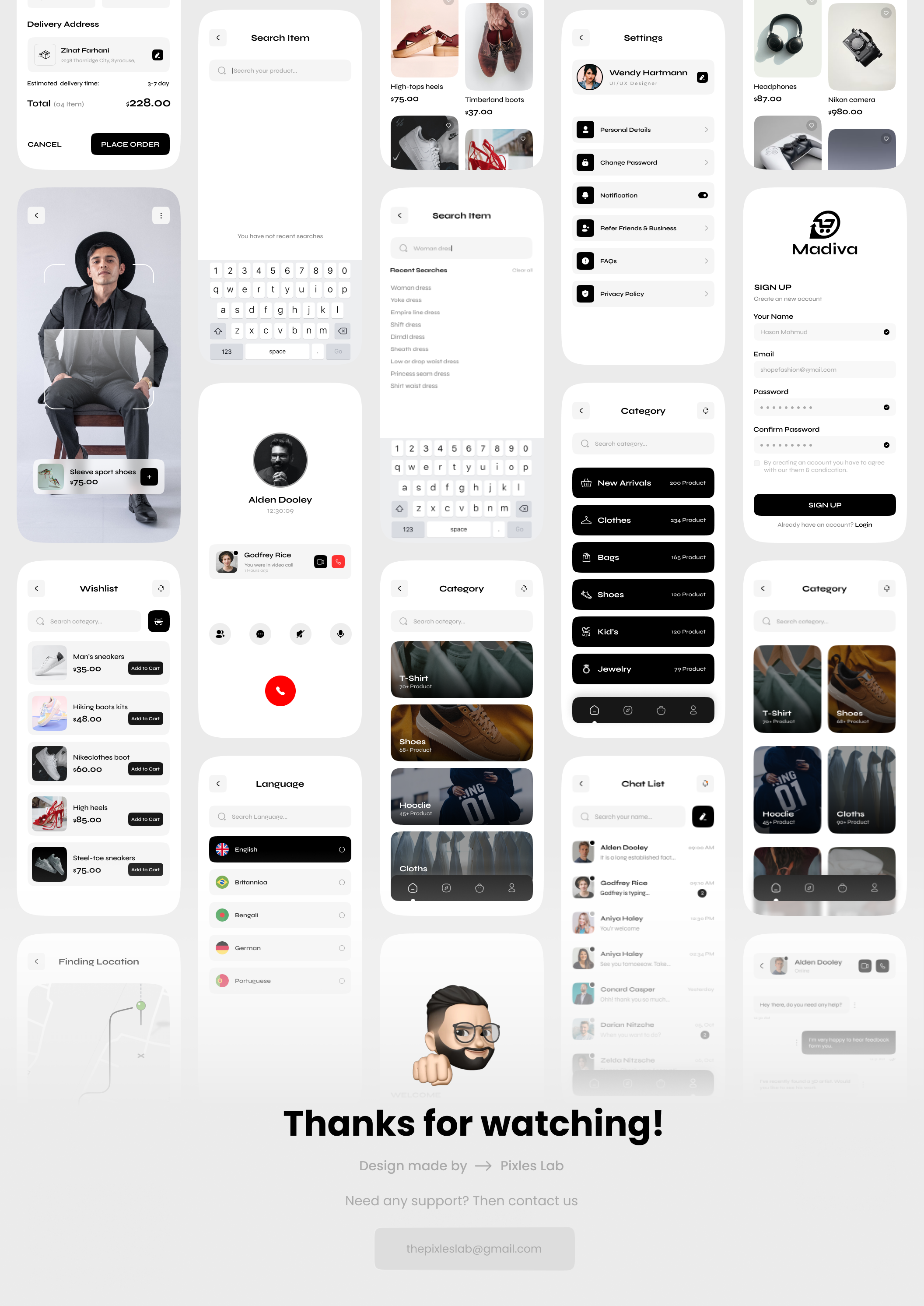 Madiva - eCommerce App UI Kit by pixleslab | ThemeForest