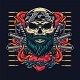 Beard Skull Tattoo, Vectors | GraphicRiver