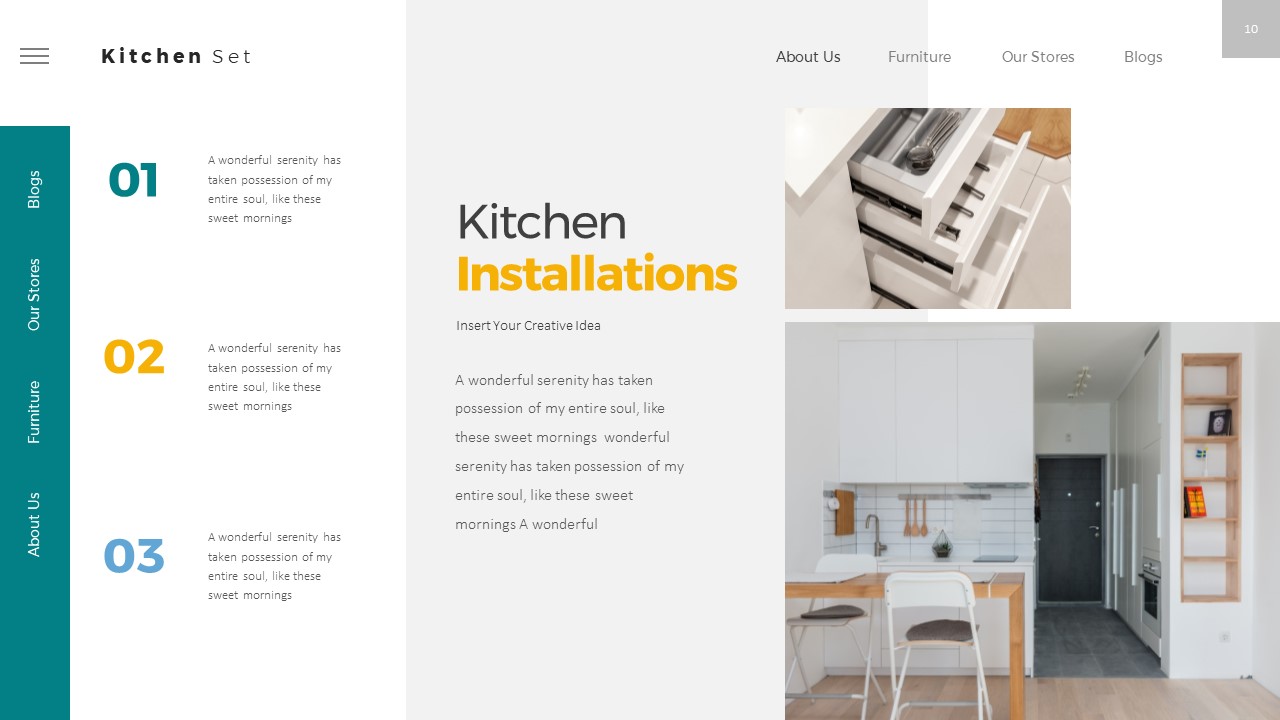 Kitchen Set PowerPoint Templates, Presentation Templates | GraphicRiver