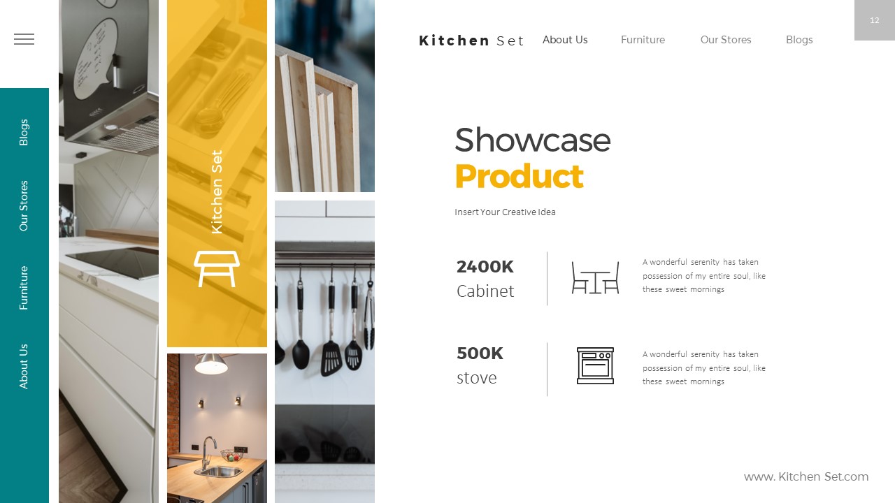 Kitchen Set PowerPoint Templates, Presentation Templates | GraphicRiver