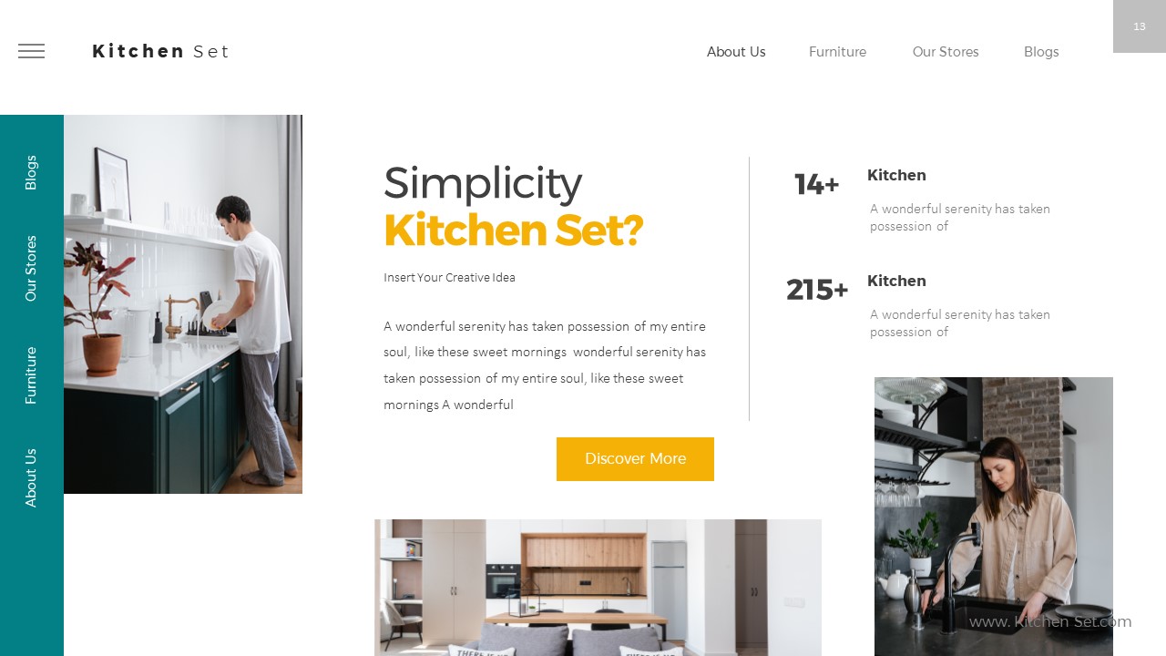 Kitchen Set PowerPoint Templates, Presentation Templates | GraphicRiver