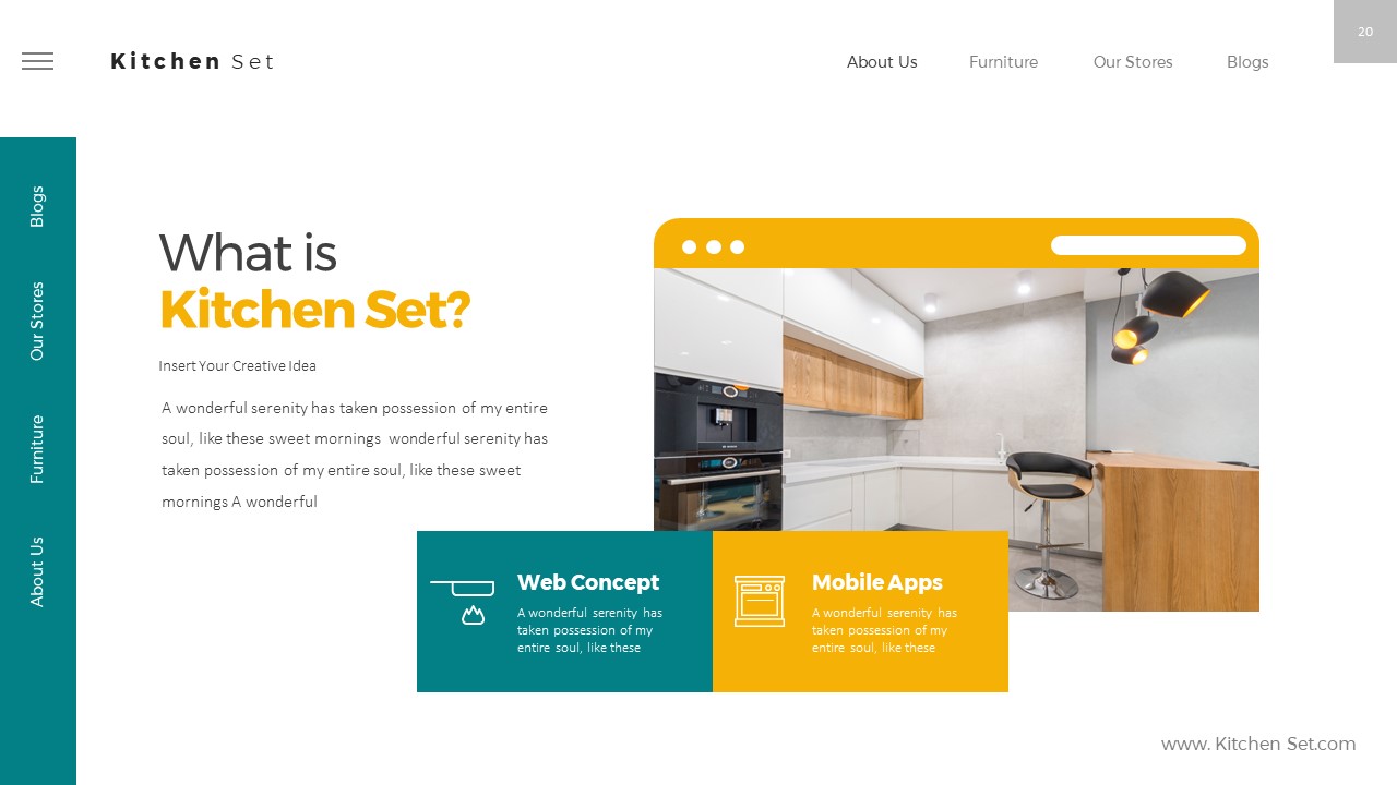 Kitchen Set PowerPoint Templates, Presentation Templates | GraphicRiver
