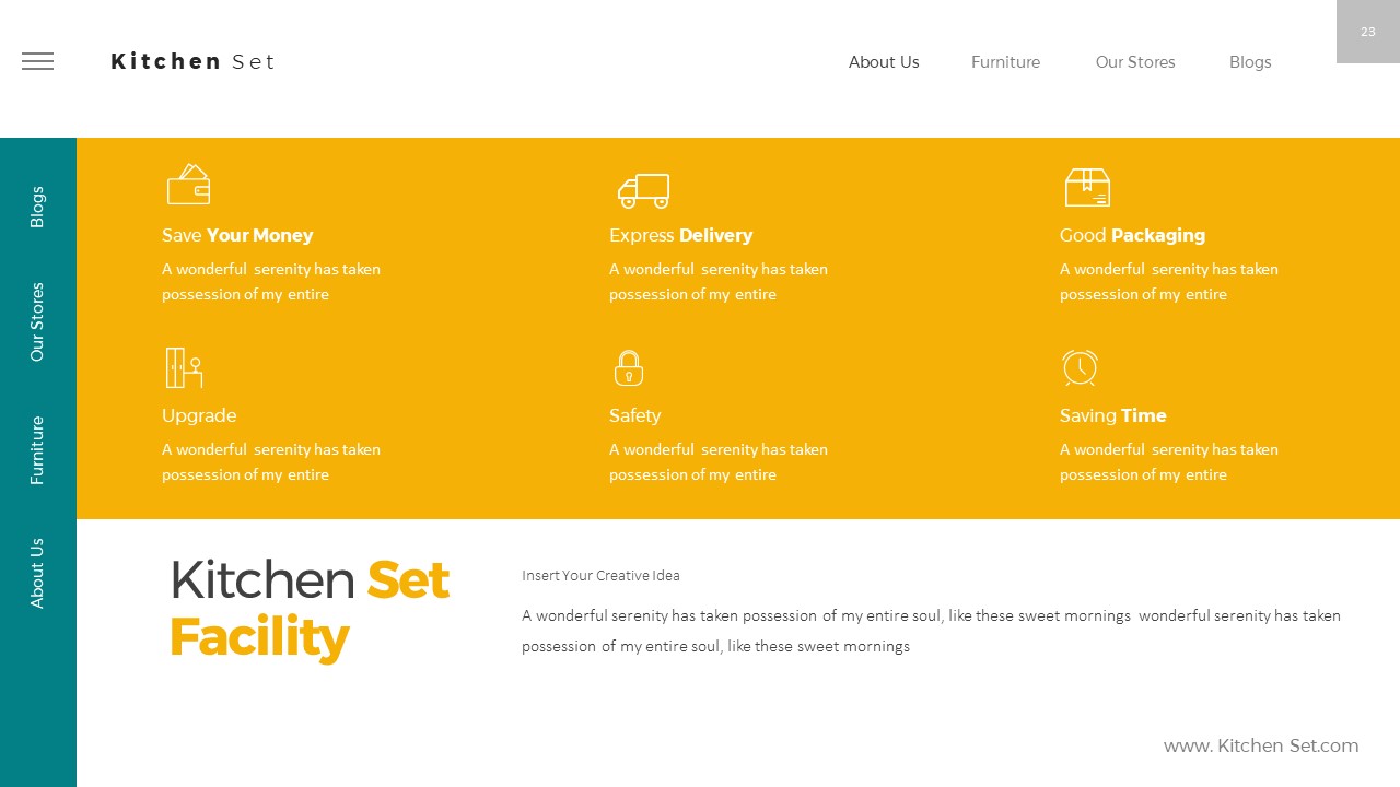 Kitchen Set PowerPoint Templates, Presentation Templates | GraphicRiver