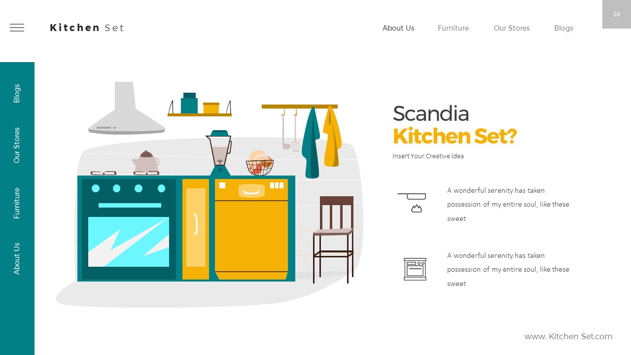 Kitchen Set PowerPoint Templates, Presentation Templates | GraphicRiver