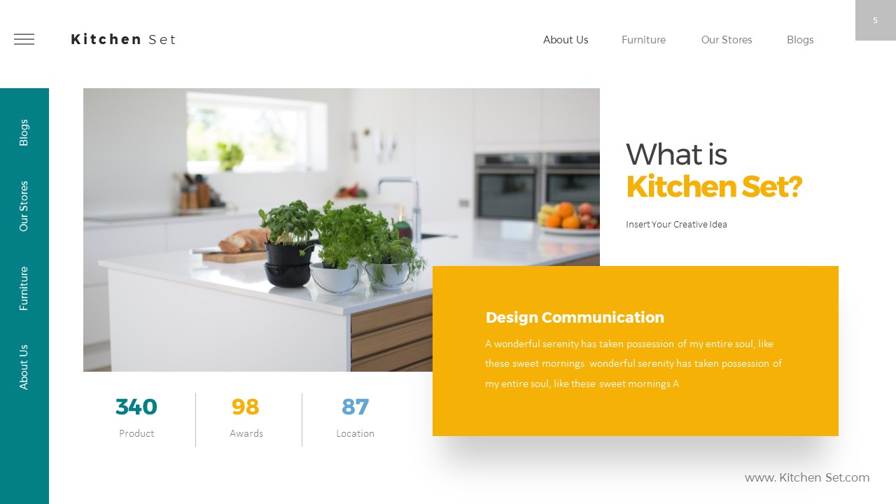 Kitchen Set PowerPoint Templates, Presentation Templates | GraphicRiver