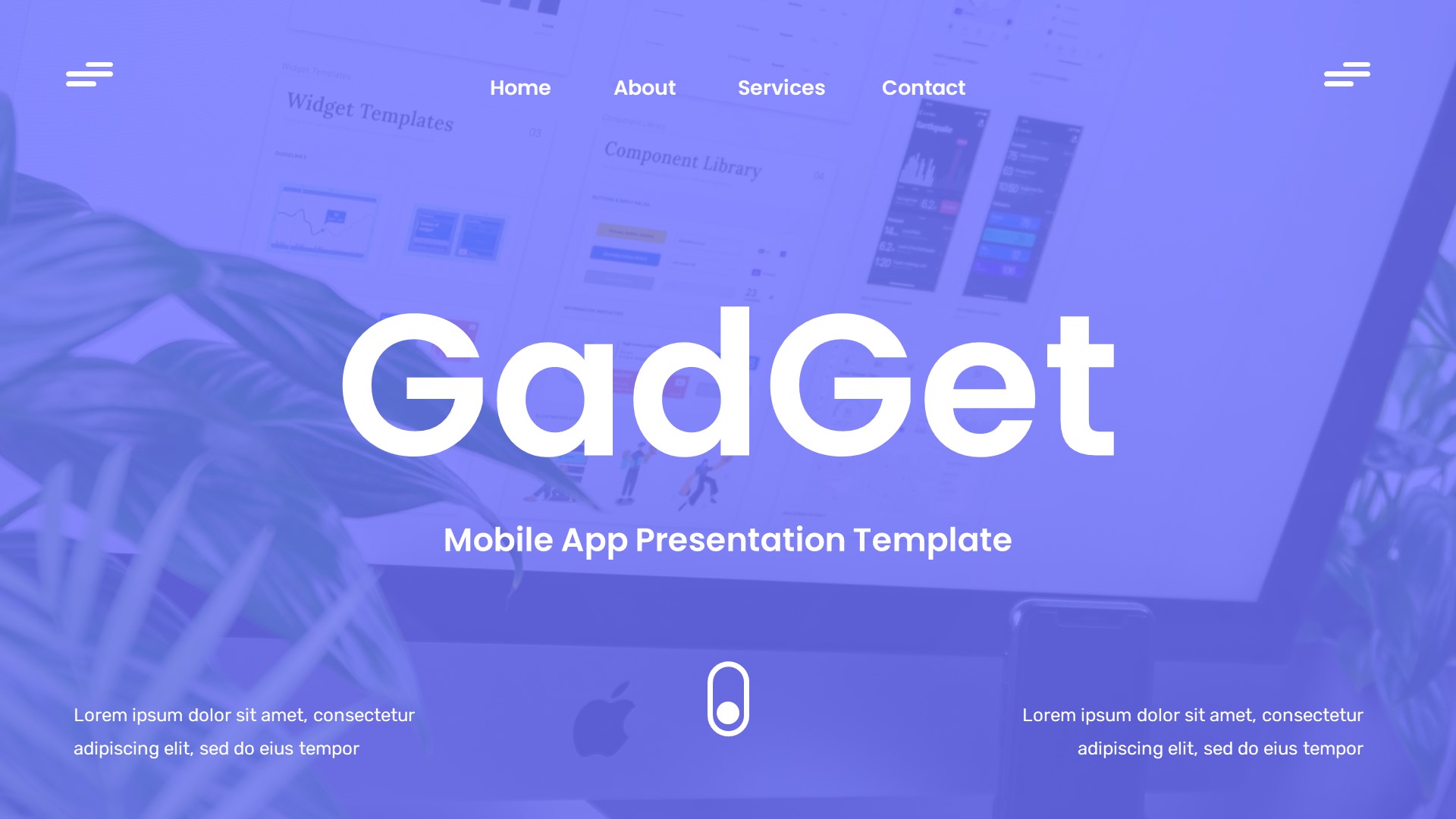 Gadget - Mobile App & SAAS Powerpoint Template, Presentation Templates
