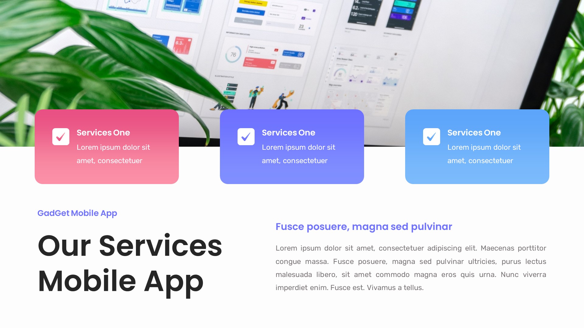 Gadget - Mobile App & SAAS Google Slides Template, Presentation Templates