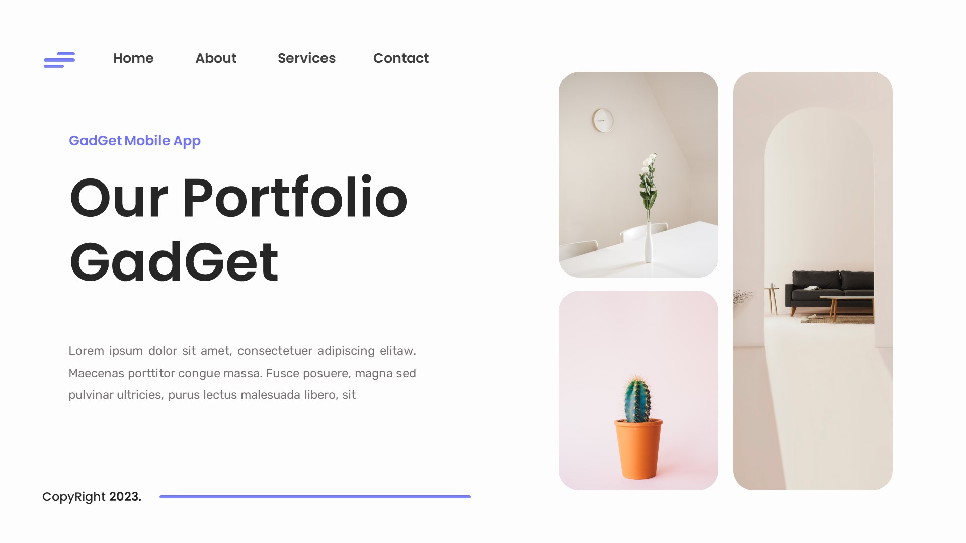 Gadget - Mobile App & SAAS Google Slides Template, Presentation Templates