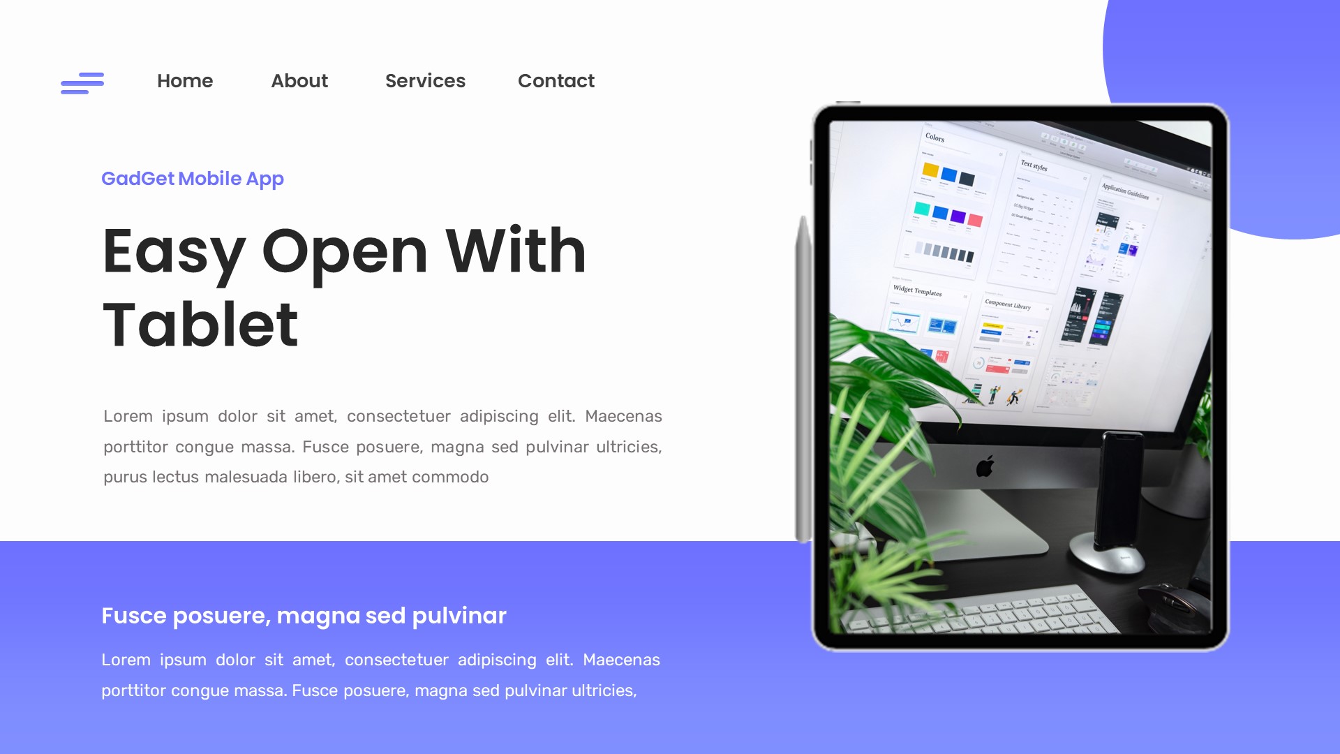 Gadget - Mobile App & SAAS Google Slides Template, Presentation Templates