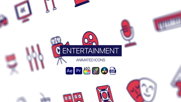 Entertainment Animated Icons, After Effects Project Files | VideoHive