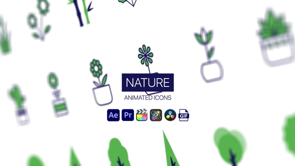 Nature Animated Icons, After Effects Project Files | VideoHive