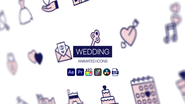 Wedding Animated Icons, After Effects Project Files | VideoHive