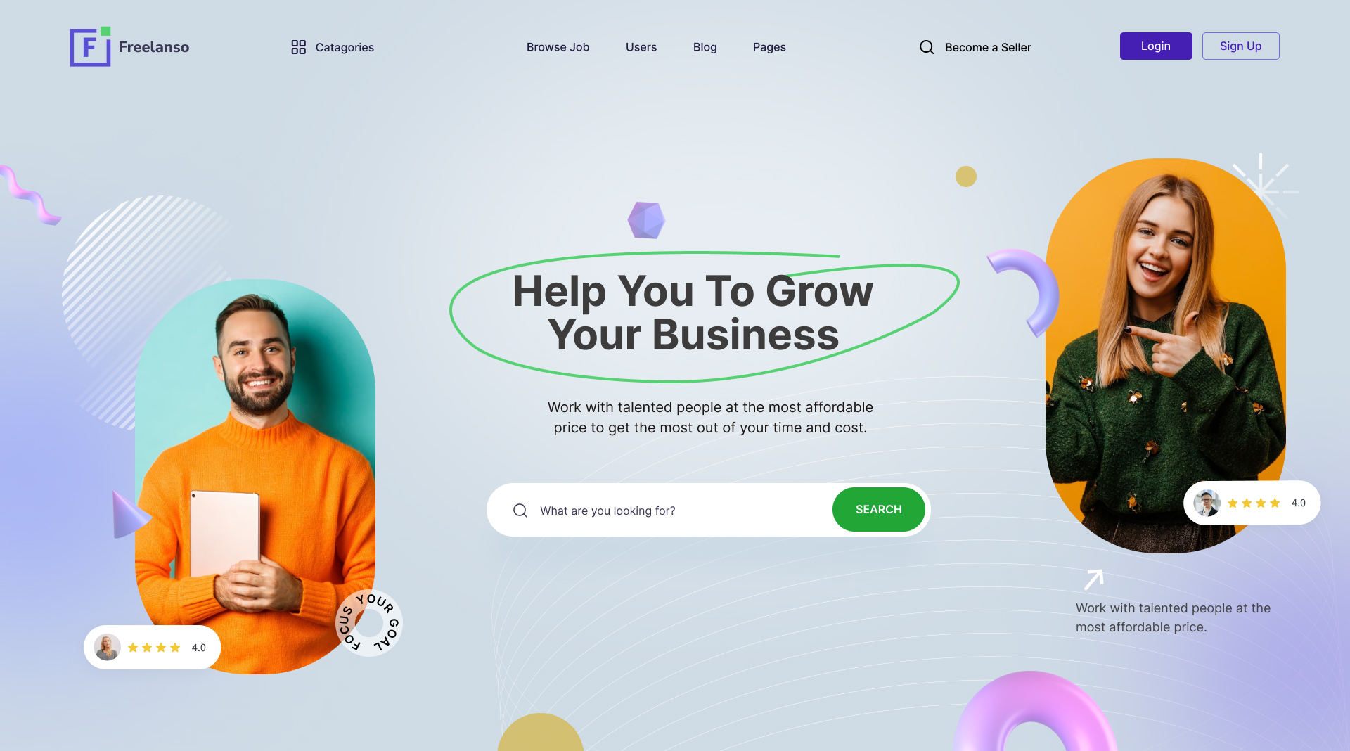 Freelanso | Freelancers Marketplace Template by WordPress-Studio ...