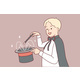 Little Magician Boy Demonstrates Magic Trick By, Vectors | GraphicRiver