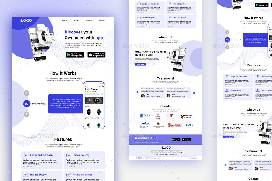 Mobile Apps Email Newsletter PSD Template, Web Elements | GraphicRiver