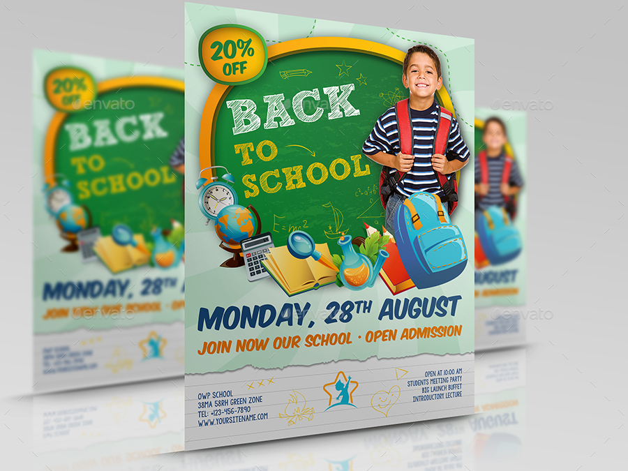 Back To School Flyer Template Vol.2, Print Templates | GraphicRiver