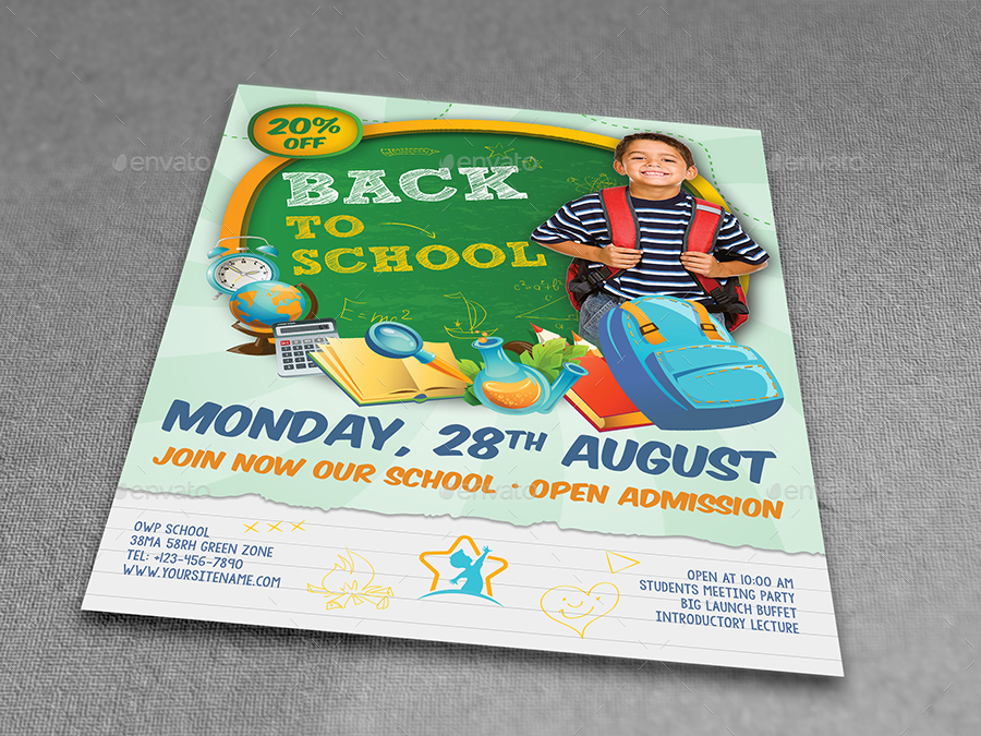 Back To School Flyer Template Vol.2, Print Templates | GraphicRiver