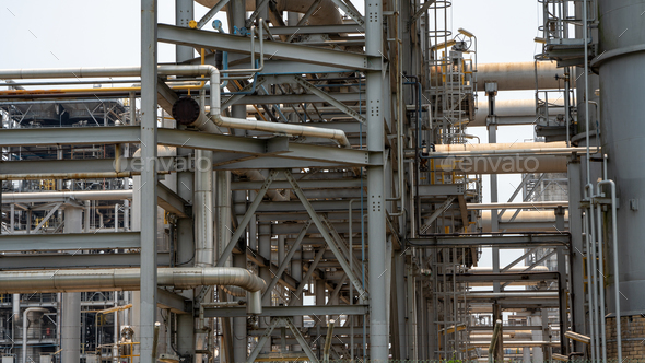 Oil Refinery Gas Chemical Equipment Prodiction import export Concept ...